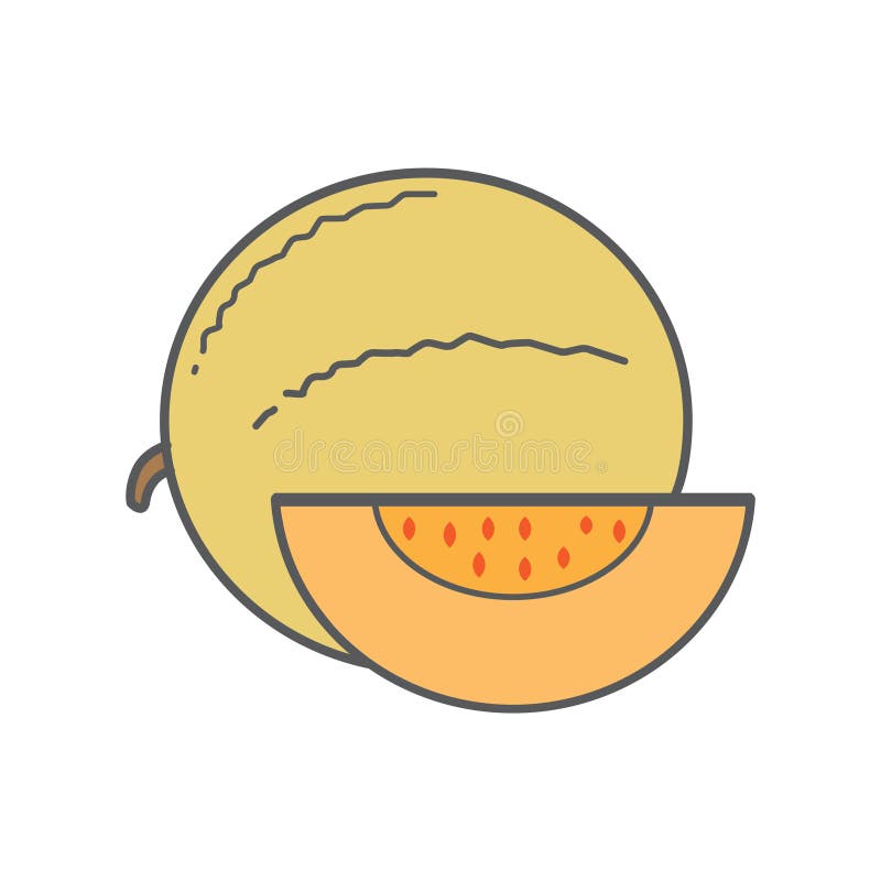 Icono De Vector De Segmento Melónico De Dos Colores a Partir Del ...