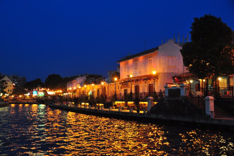 Melaka River Side stock photo. Image of attraction, melaka - 54272348