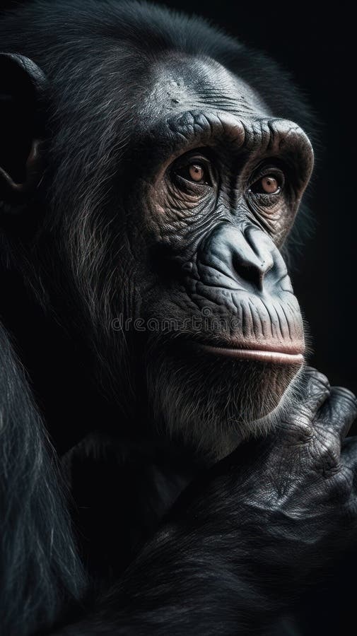 Melancholic Chimp Stock Illustrations – 5 Melancholic Chimp Stock ...