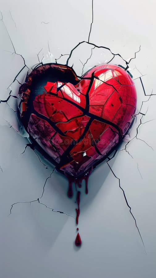 "Melancholic Reflections. a Broken Heart Wallpaper - High Detailed ...