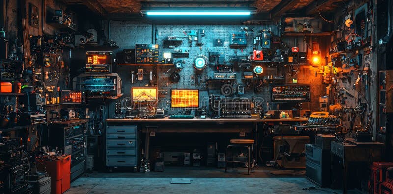 The Melancholy of Cyberspace: a Desk Covered in Vintage Posters, a ...