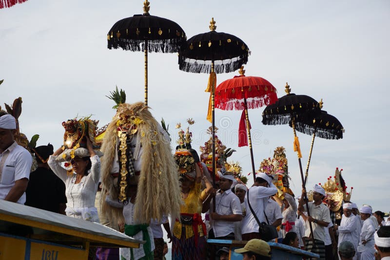 Melasti Event before Nyepi Day Editorial Photo - Image of shrine ...