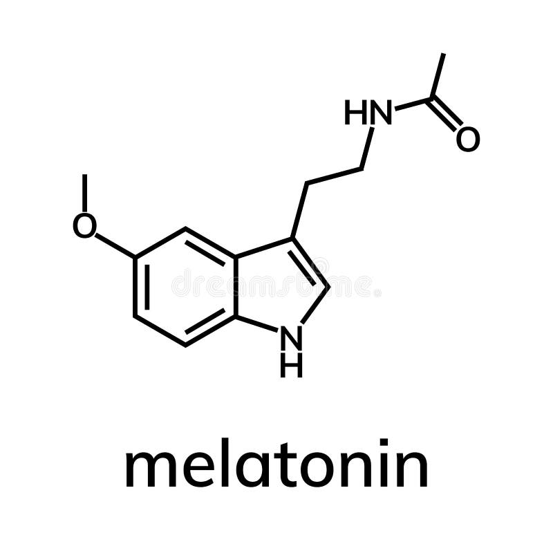 Melatonin chemical formula stock vector. Illustration of structure ...