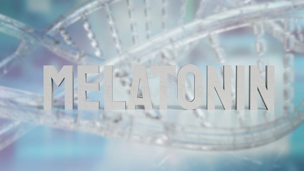 The Melatonin on Dna Background for Sci or Health Concept 3d Rendering ...