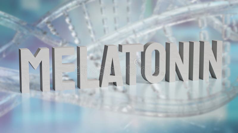The Melatonin on Dna Background for Sci or Health Concept 3d Rendering ...