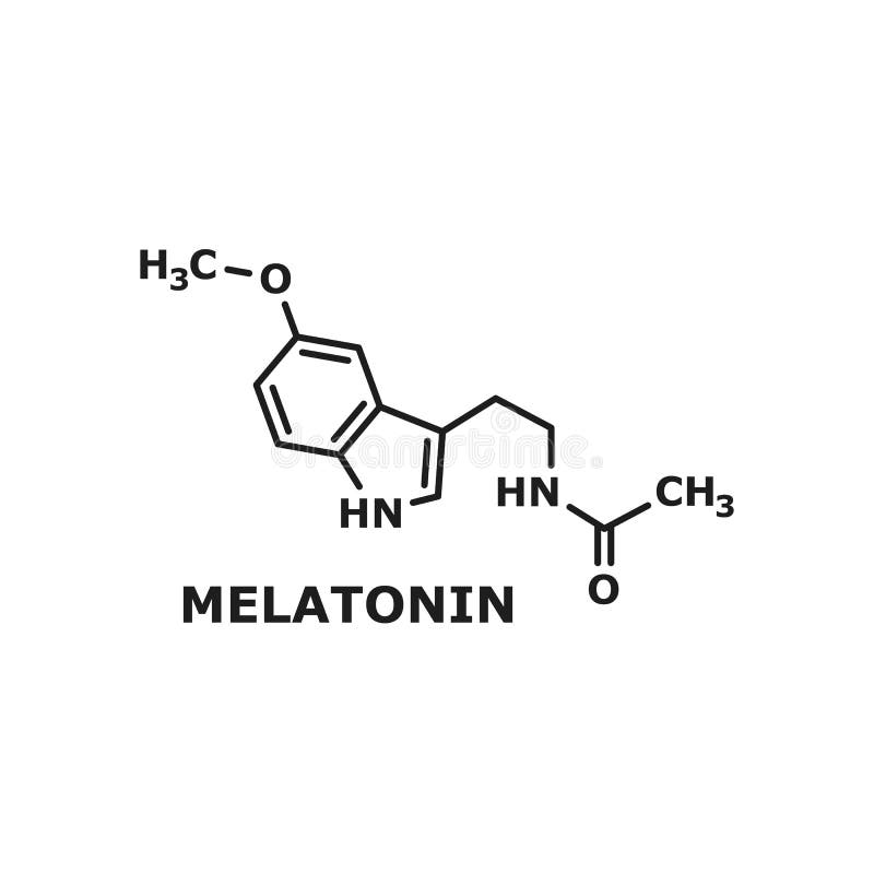 Melatonin Structural Chemical Hormone Formula Icon Stock Vector ...