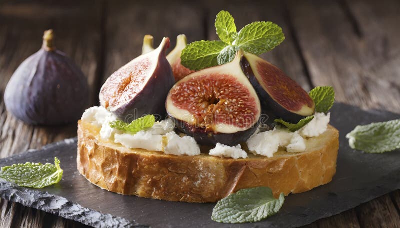 Melba Toast and Fig Combinations for Every Palate. Stock Image - Image ...