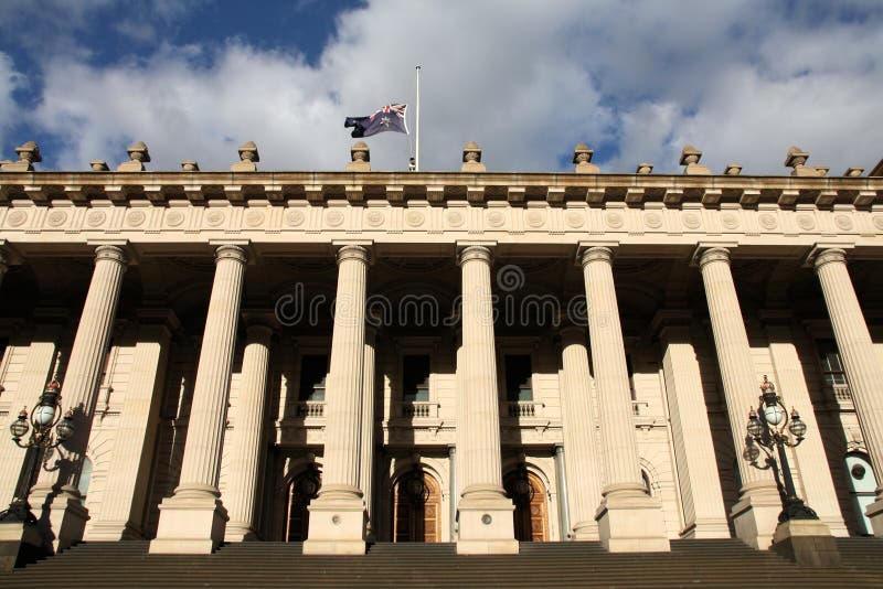 Parliment House, Spring Street, Melbourne, Australia. Editorial Photo ...