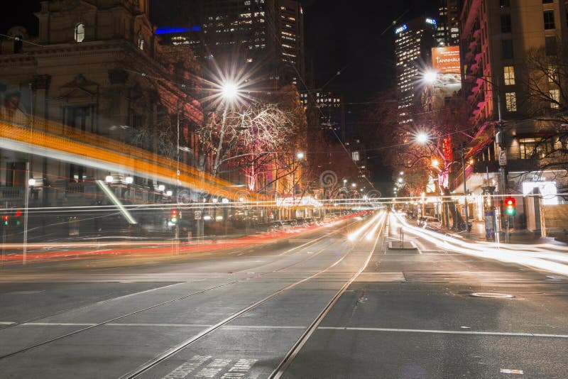Melbourne, Australia - August 17, 2016: View of a Melbourne City ...