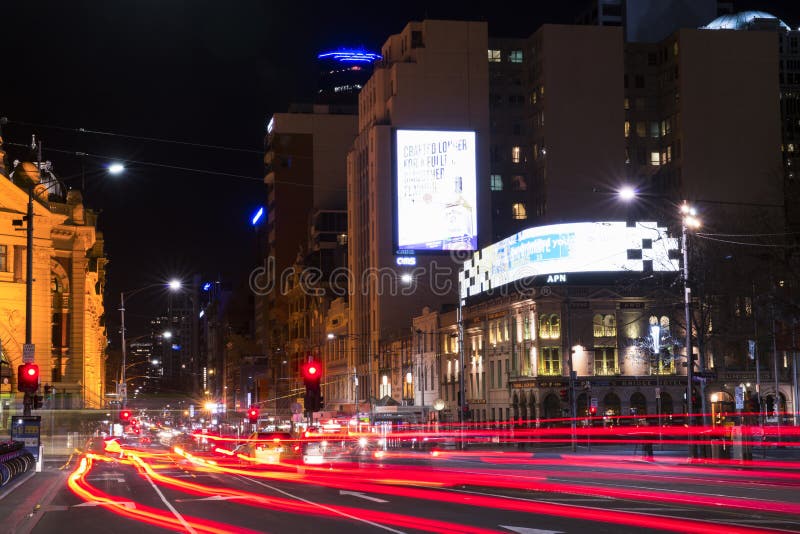 Melbourne, Australia - August 17, 2016: View of a Melbourne City ...
