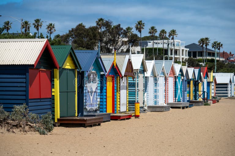 Melbourne, Australia: 12-5-2023: Brighton Beach Bathing Boxes in ...