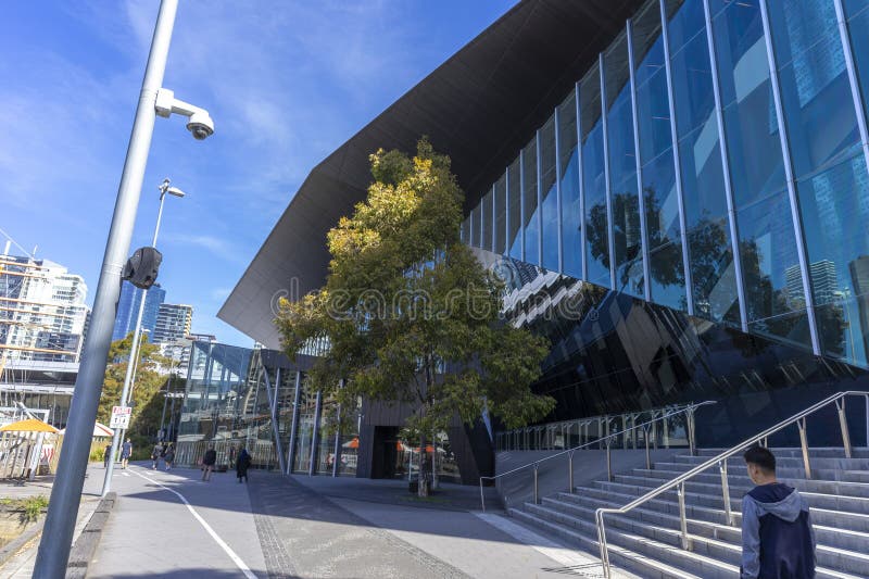 Melbourne Convention and Exhibition Centre (MCEC) with Clear Blue Sky ...