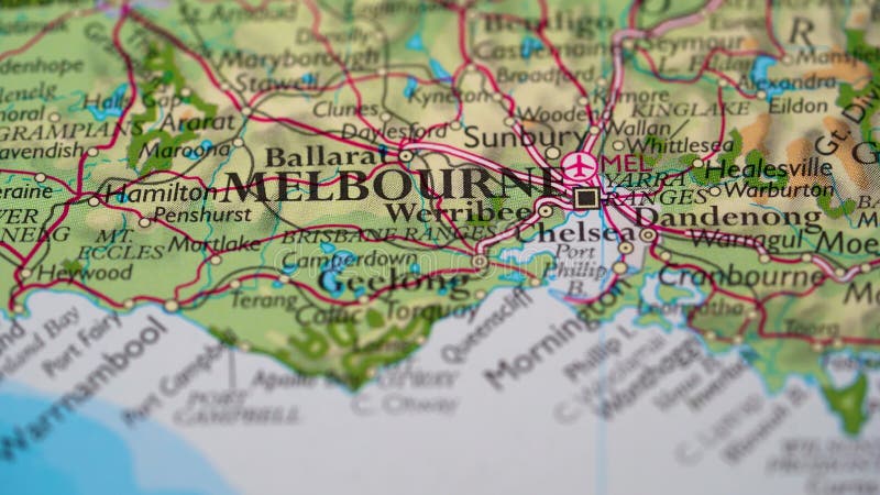 Melbourne, Australia Highlighted on a World Map 4K Stock Footage ...
