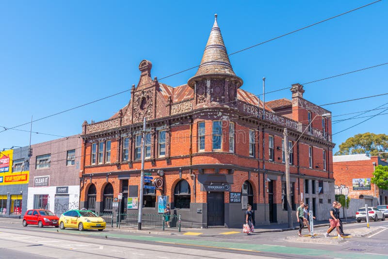 MELBOURNE, AUSTRALIA, JANUARY 1, 2020: Brick Building of Former ...