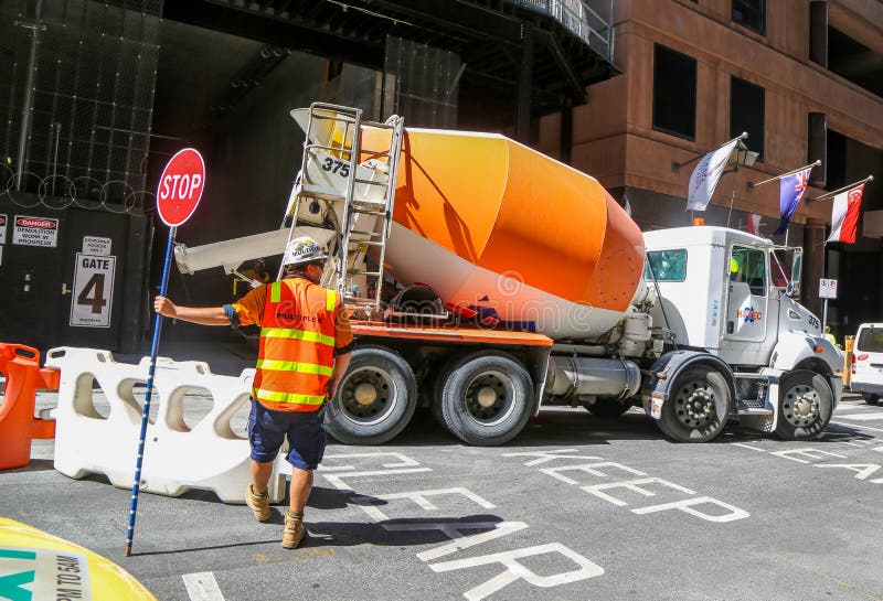 Construction Worker in Melbourne, Australia Editorial Stock Image ...