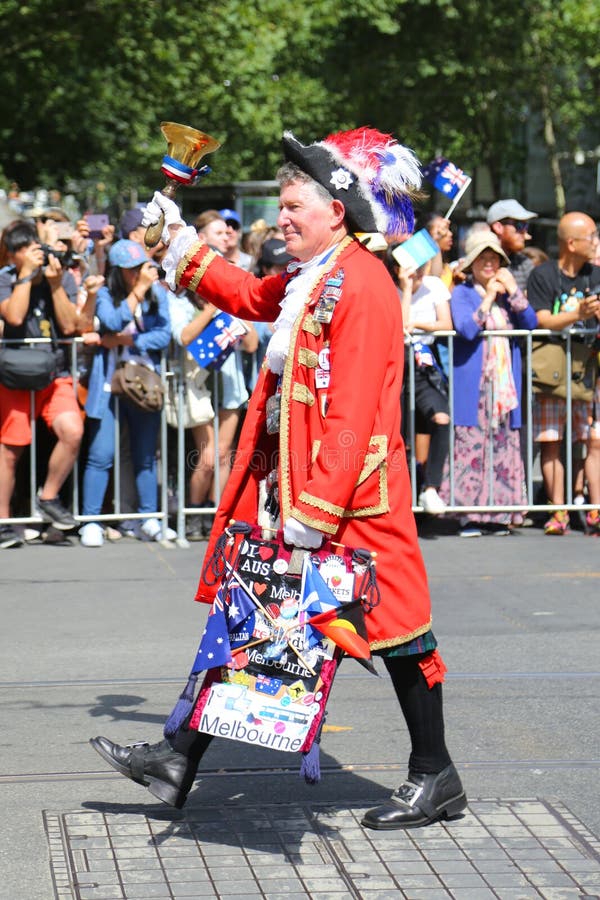Participants Marching during 2019 Australia Day Parade in Melbourne ...