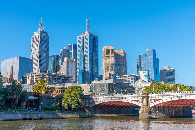 MELBOURNE, AUSTRALIA, JANUARY 1, 2020: Skyline of Melbourne Viewed ...