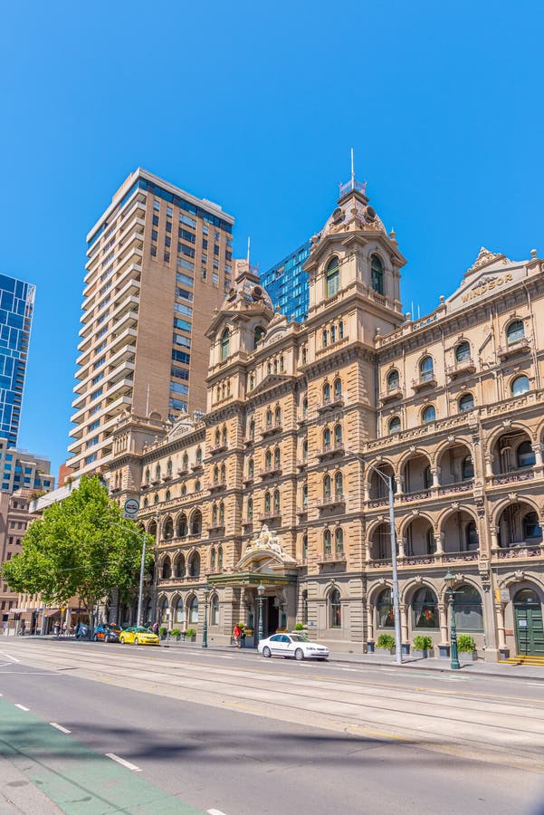 MELBOURNE, AUSTRALIA, JANUARY 1, 2020: Windsor Hotel in Center of ...