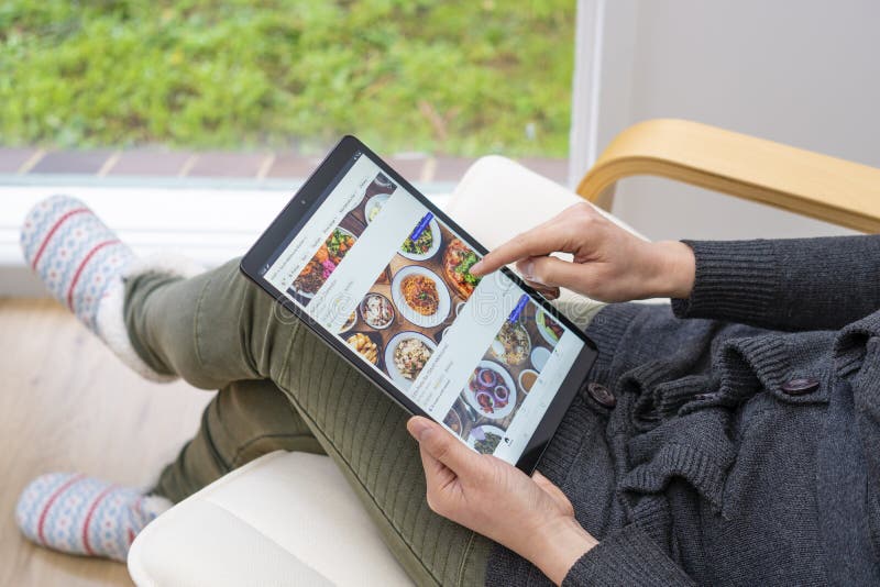 Ordering Takeaway Delivery Using Uber Eats App Editorial Image - Image ...