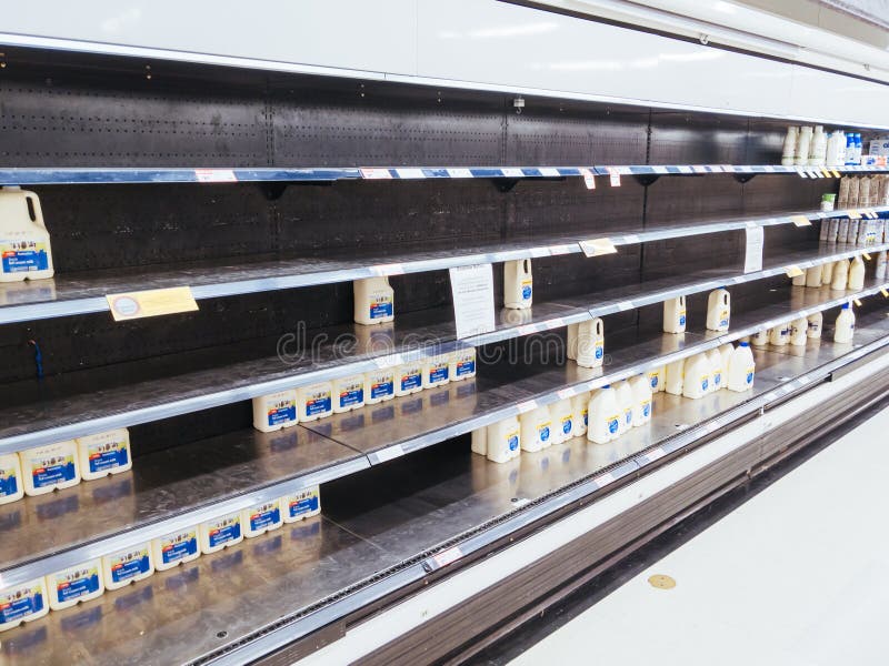 Empty Food and Product Shelves at an Australian Supermarket Editorial ...