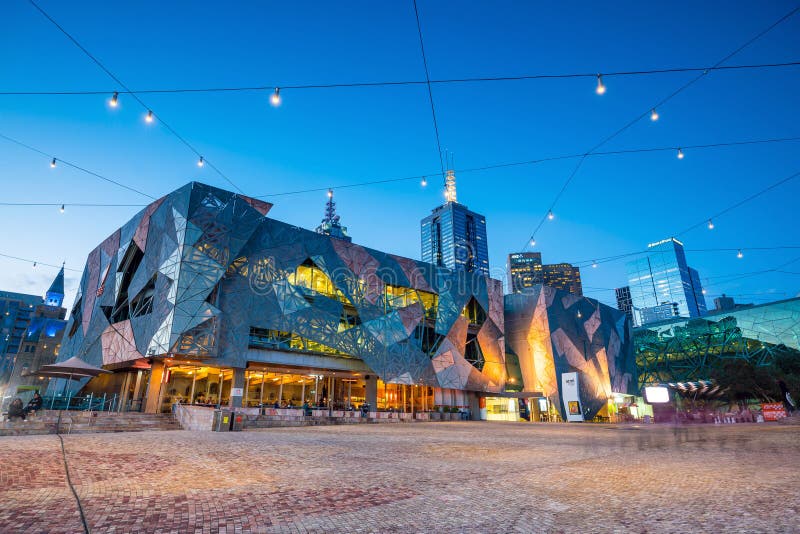Federation Square in Melbourne Editorial Stock Image - Image of public ...