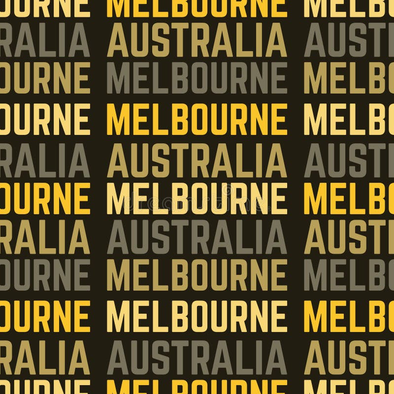 Melbourne, Australia Seamless Pattern Stock Vector - Illustration of ...