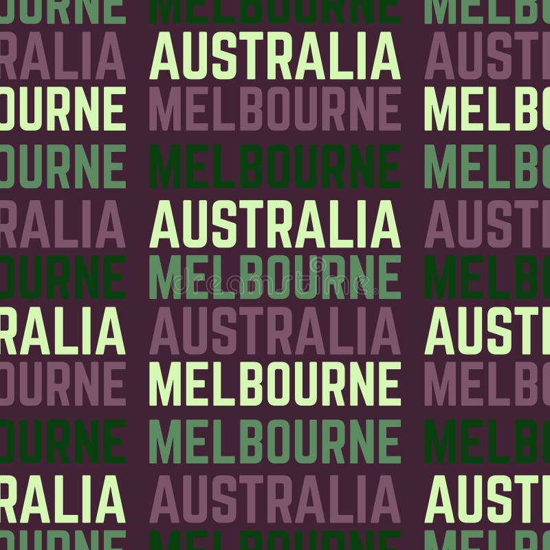 Melbourne, Australia Seamless Pattern Stock Vector - Illustration of ...