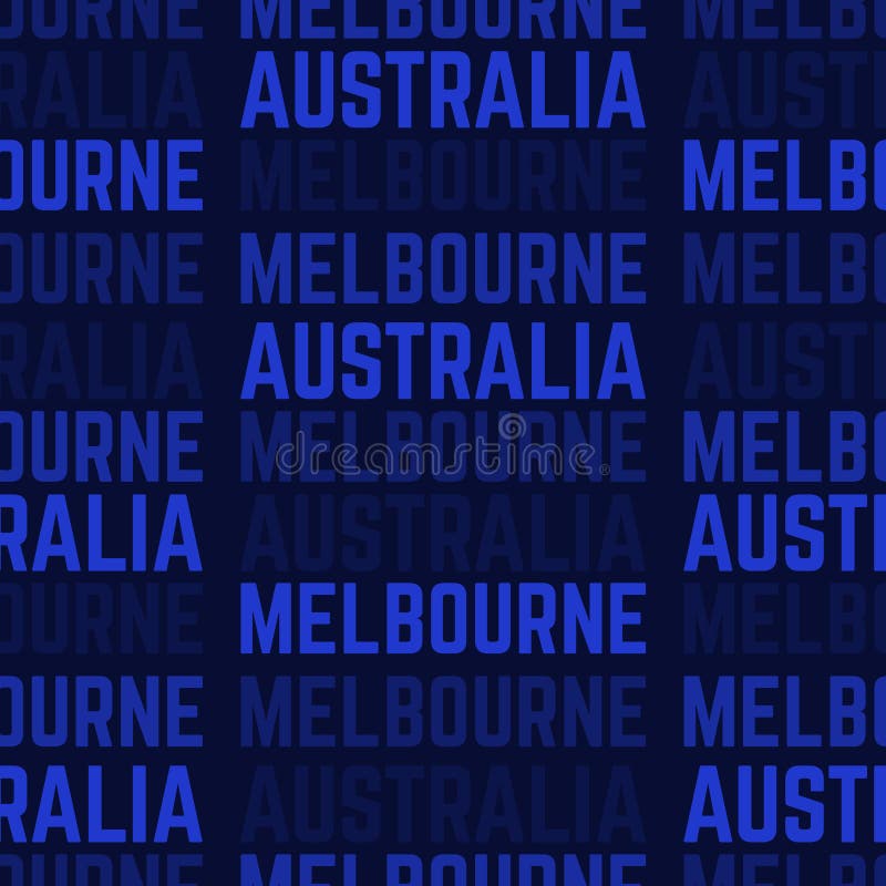 Melbourne, Australia Seamless Pattern Stock Vector - Illustration of ...