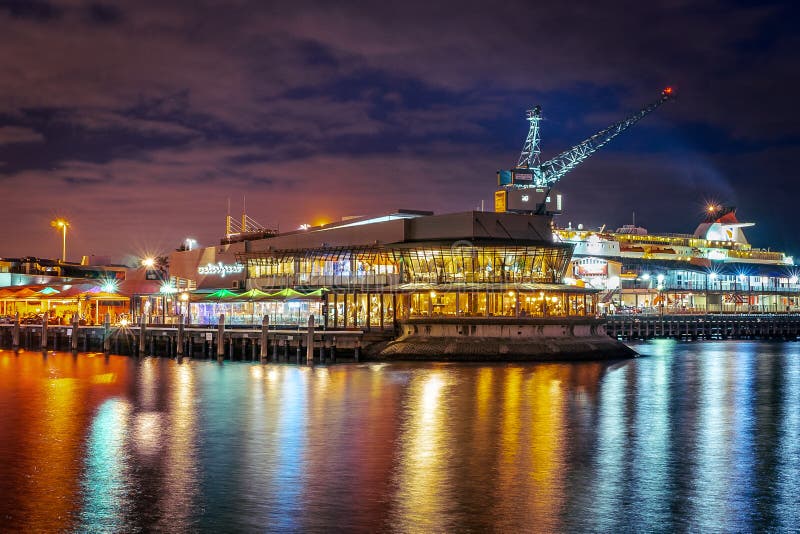 Melbourne, Australia - Waterfront Restaurant in Port Melbourne Marina ...