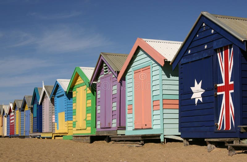 Bathing Boxes stock image. Image of brighton, swimming - 7972995