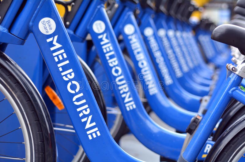 Melbourne Bike Share editorial photography. Image of lifestyle - 40219597