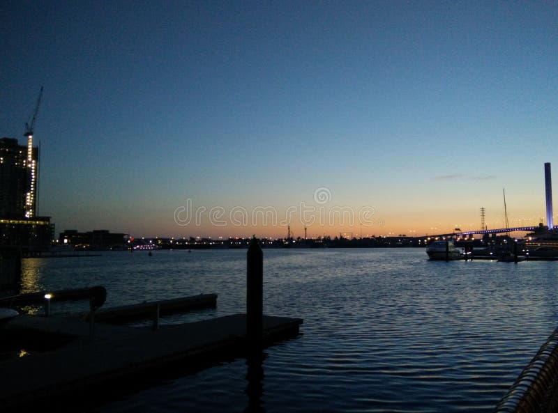 Melbourne bridge stock photo. Image of waterway, melbourne - 56014138