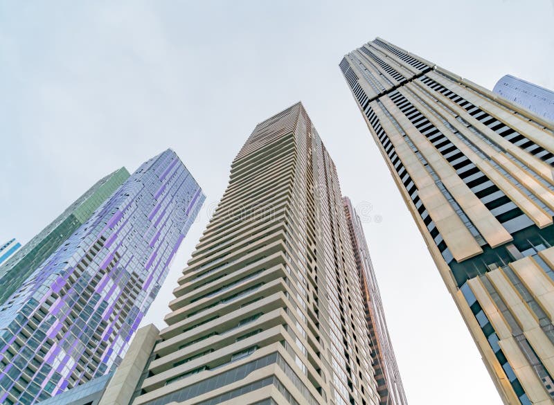 Melbourne High-rise Commercial Buildings Stock Photo - Image of ...