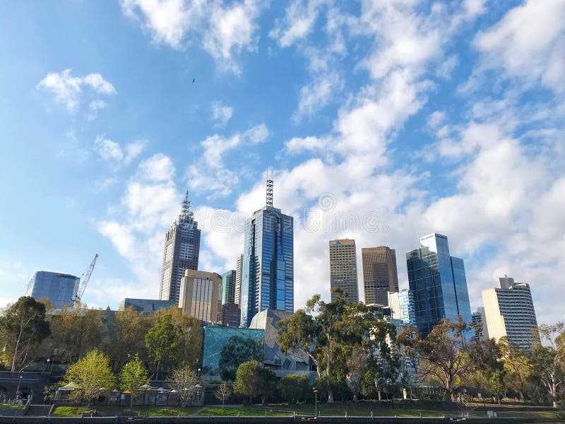 Melbourne CBD editorial stock image. Image of melbourne - 142636094