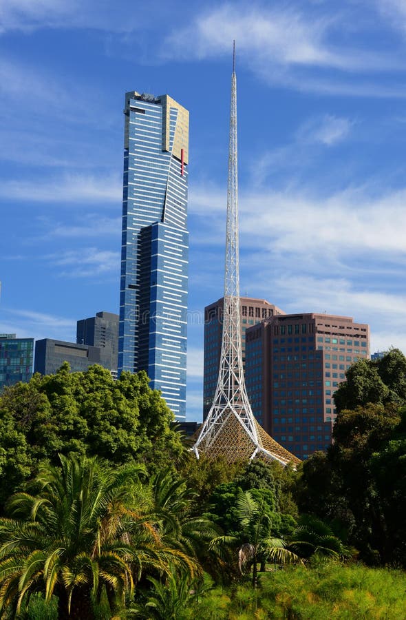 Melbourne CBD skyline stock image. Image of center, city - 52331275