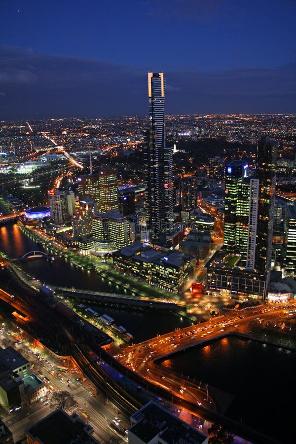 Melbourne City stock image. Image of clouds, skyline - 18783053