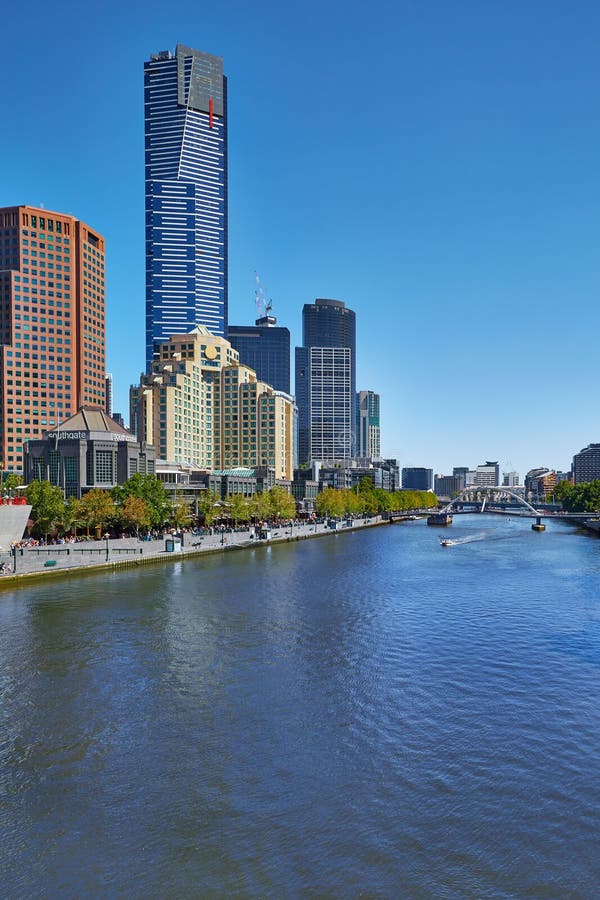 Melbourne city center editorial stock photo. Image of autumn - 80141138