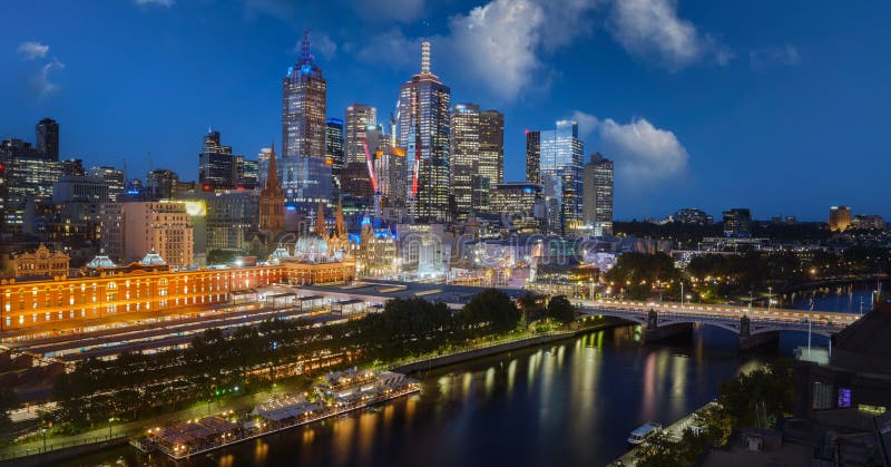 Melbourne city stock photo. Image of panorama, destination - 224414346