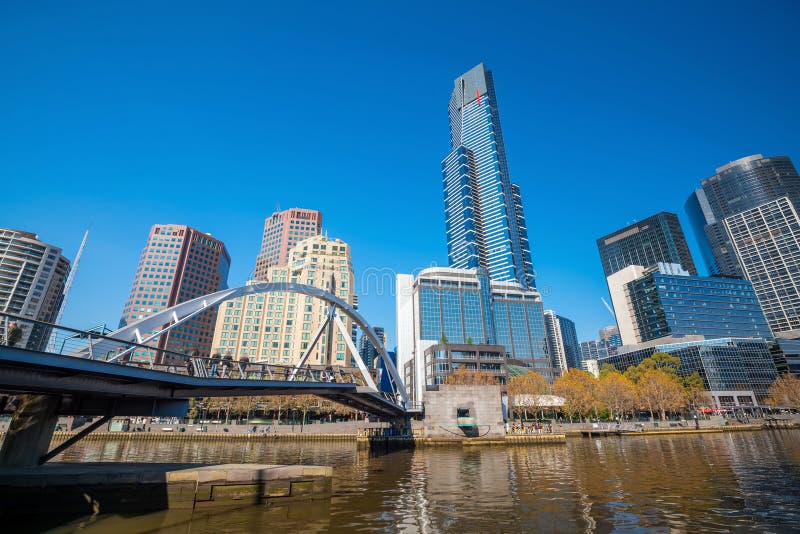 Melbourne City Skyline in Australia Editorial Stock Image - Image of ...