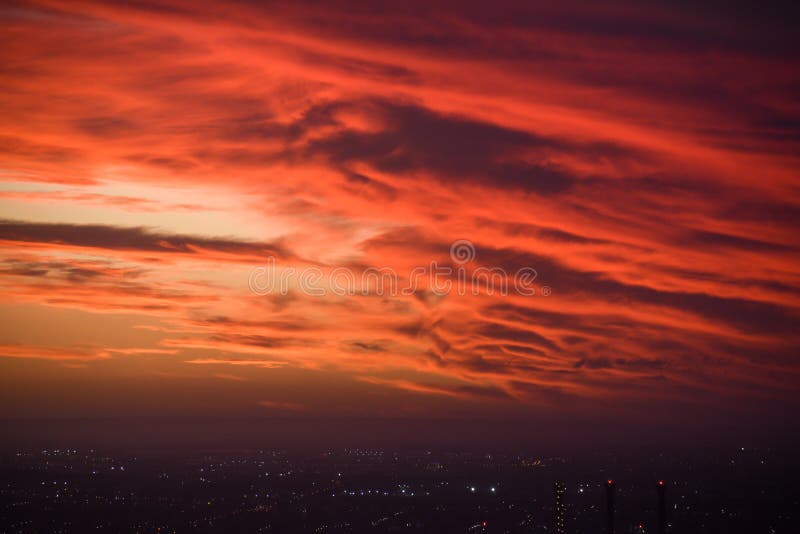 Melbourne City Sunset with Beautiful Sky Stock Image - Image of modern ...