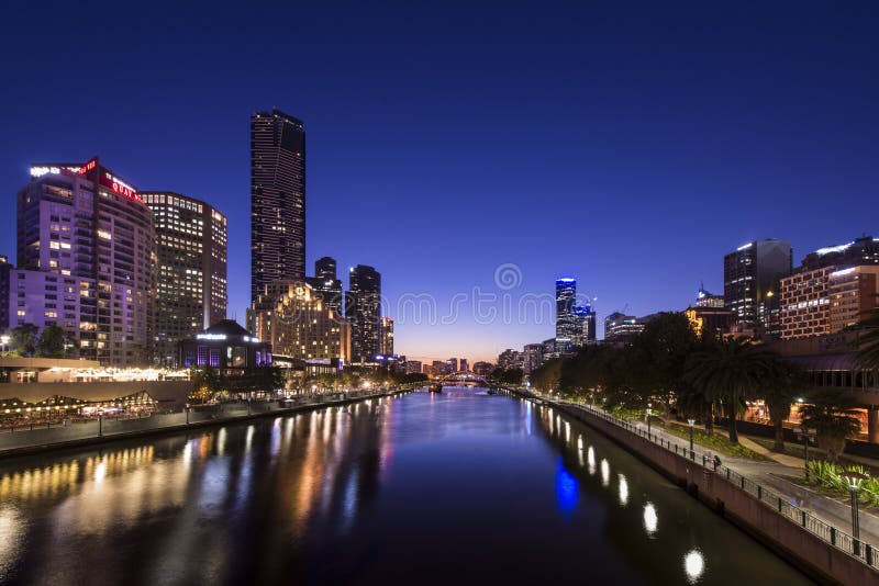 Melbourne city view stock image. Image of bridge, landmark - 98577259