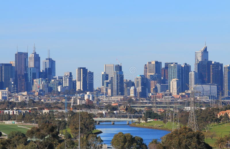 Melbourne Downtown Cityscape Australia Stock Photo - Image of cityscape ...