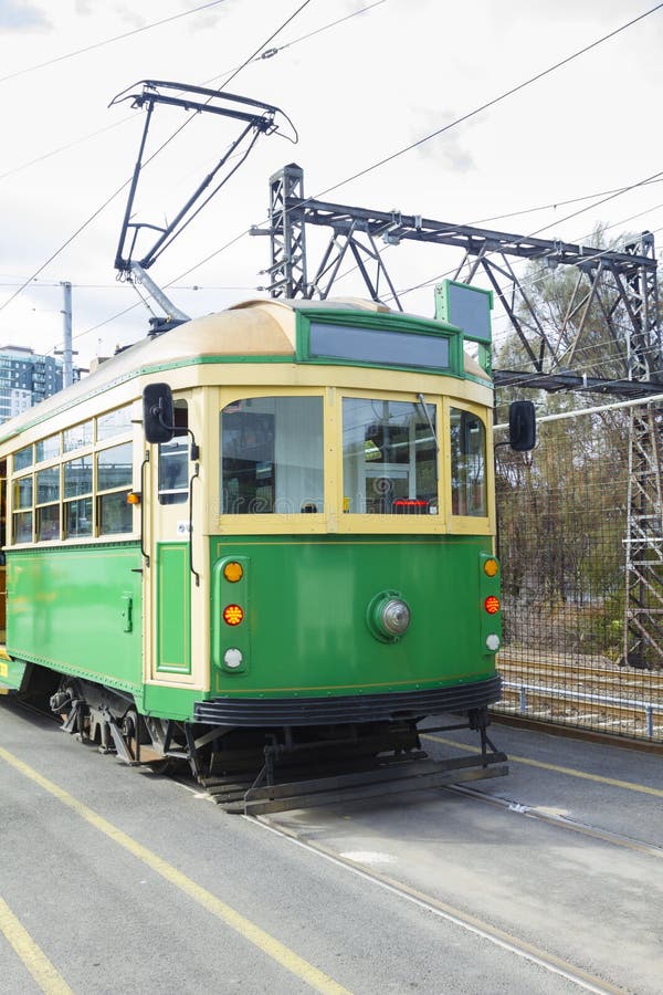 Melbourne S Green and Yellow Classic Tram Stock Photo - Image of travel ...