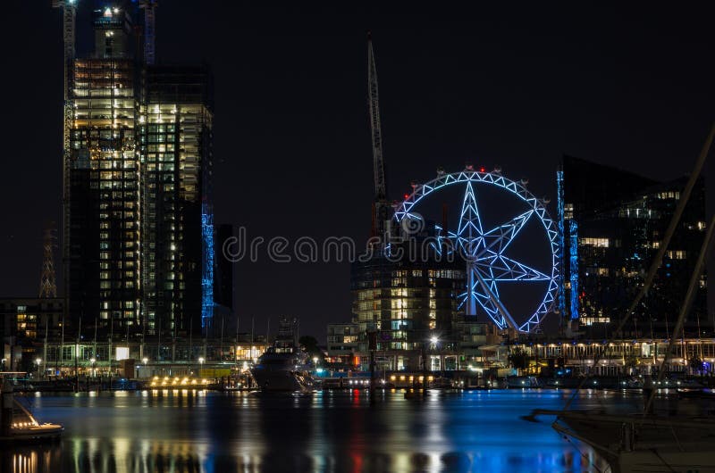 Melbourne Star Observation Wheel at Docklands Editorial Photography ...