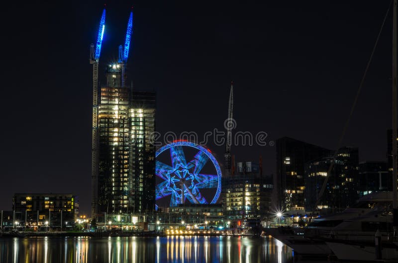 Melbourne Star Observation Wheel at Docklands Editorial Photography ...