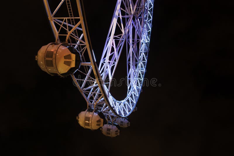 Melbourne Star Wheel at Night Stock Image - Image of australia ...