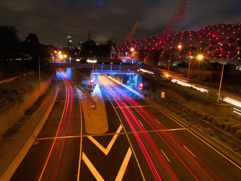 Traffic Jam Melbourne Cityscape Editorial Image - Image of melbourne ...