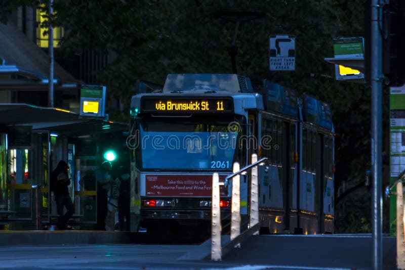 Melbourne Tram editorial stock photo. Image of cityscape - 73886858