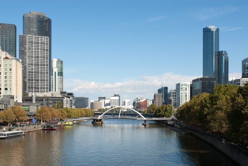 Melbourne, Victoria, Australië Stock Foto - Image of gebouwen, toren ...