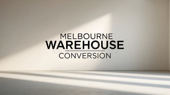 Melbourne Warehouse Conversion Showcasing Modern Typography and Minimalist Design Elements Stock ...